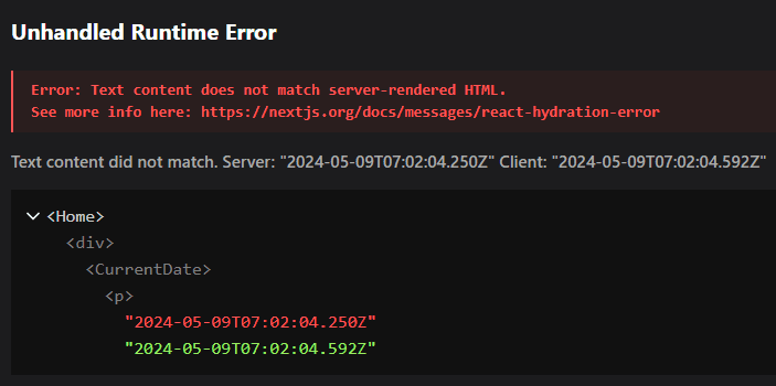 Understanding Hydration Errors in React